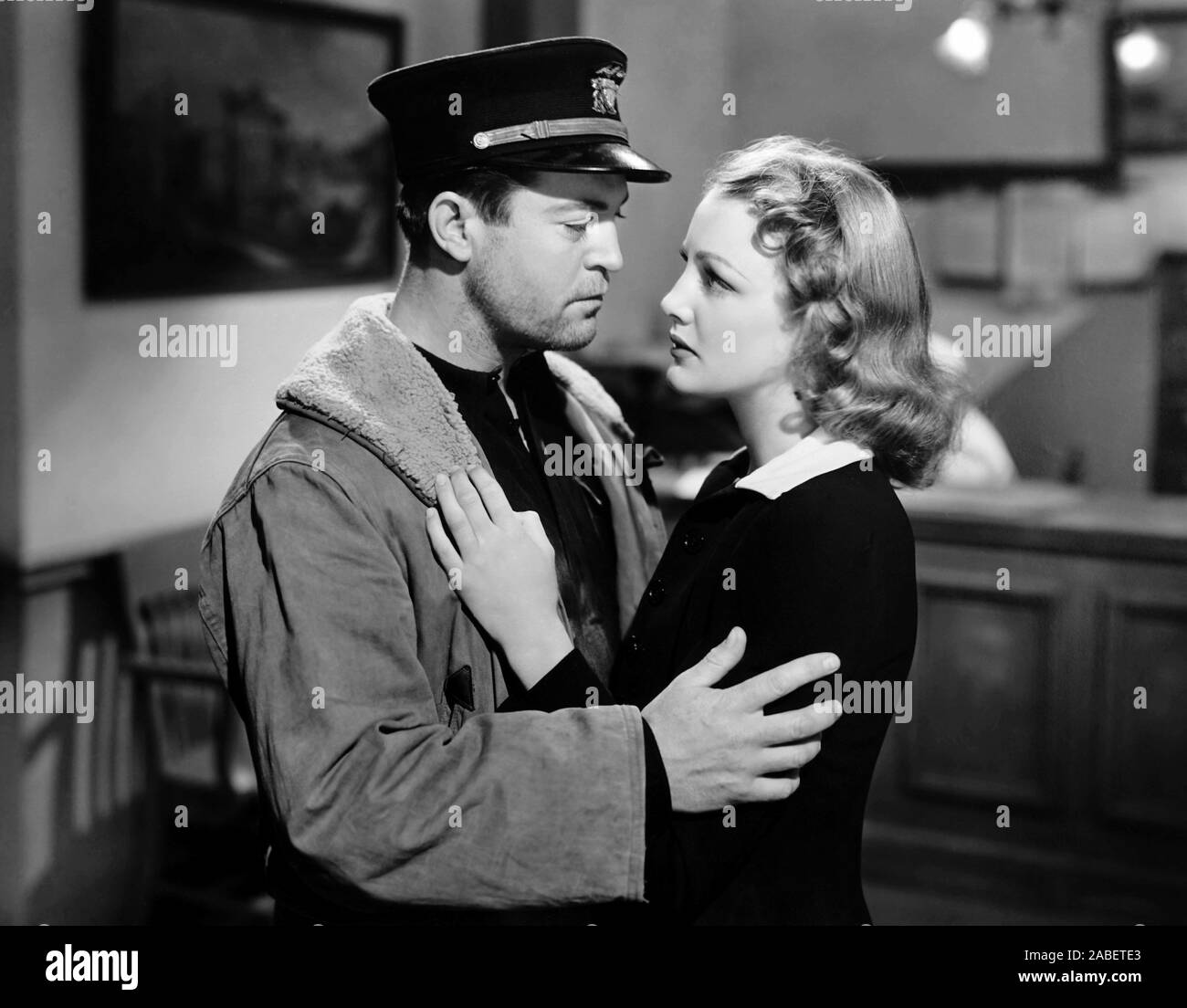 THUNDER AFLOAT, from left: Chester Morris, Virginia Grey, 1939 Stock ...