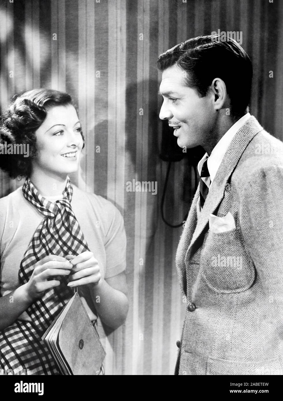 TEST PILOT, from left, Myrna Loy, Clark Gable, 1938 Stock Photo - Alamy
