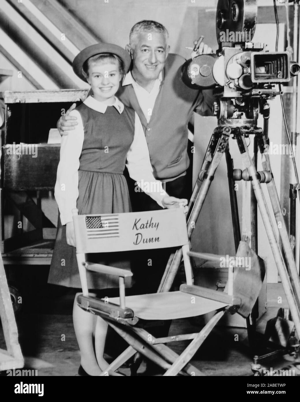 13 FRIGHTENED GIRLS, from left: Kathy Dunn, director William Castle on ...