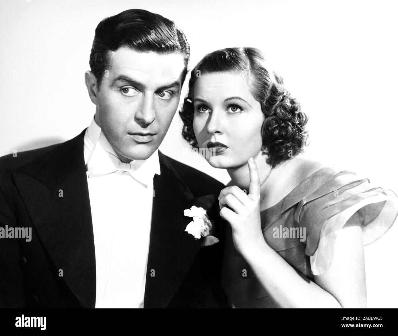 THREE SMART GIRLS, from left, Ray Milland, Barbara Read, 1936 Stock ...