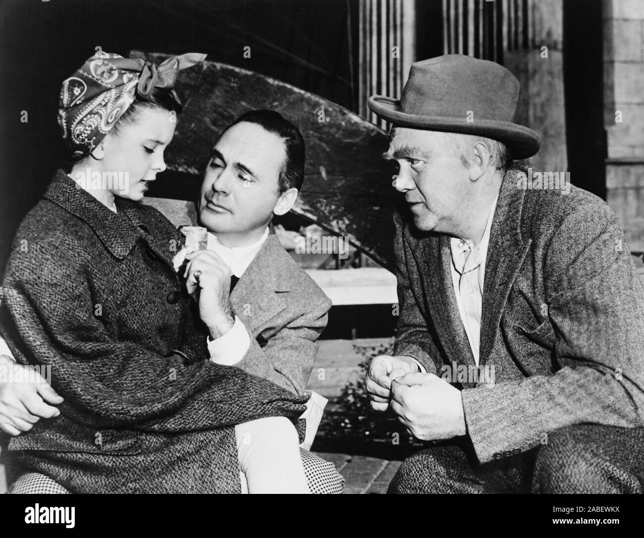 THREE WISE FOOLS, from left: Margaret O'Brien, director Edward Buzzell, thomas Mitchell on set ...