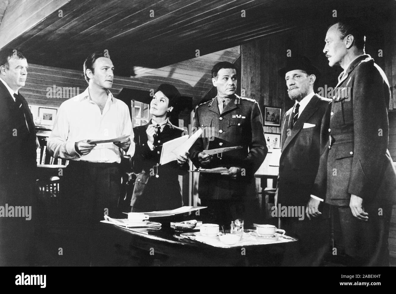 TRIPLE CROSS, first five from left: Jess Hahn, Christopher Plummer ...