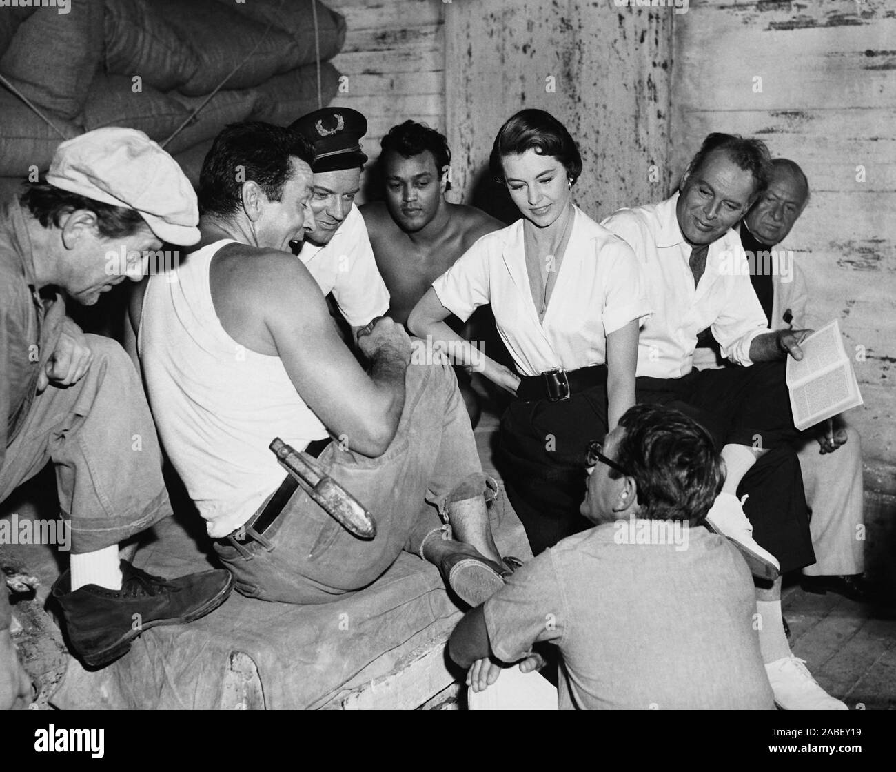 TWILIGHT FOR THE GODS, rear from left: Charles McGraw, Charles Horvath ...