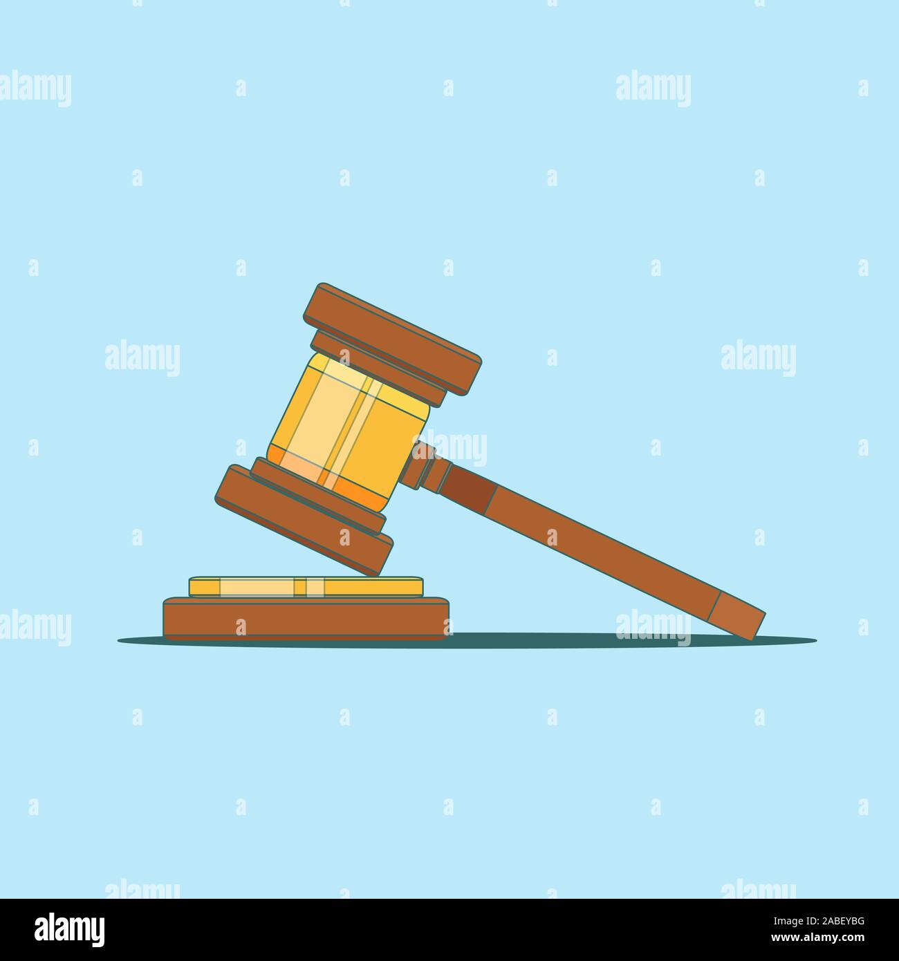 Judge Wood Hammer vector illustration Stock Vector Image & Art - Alamy