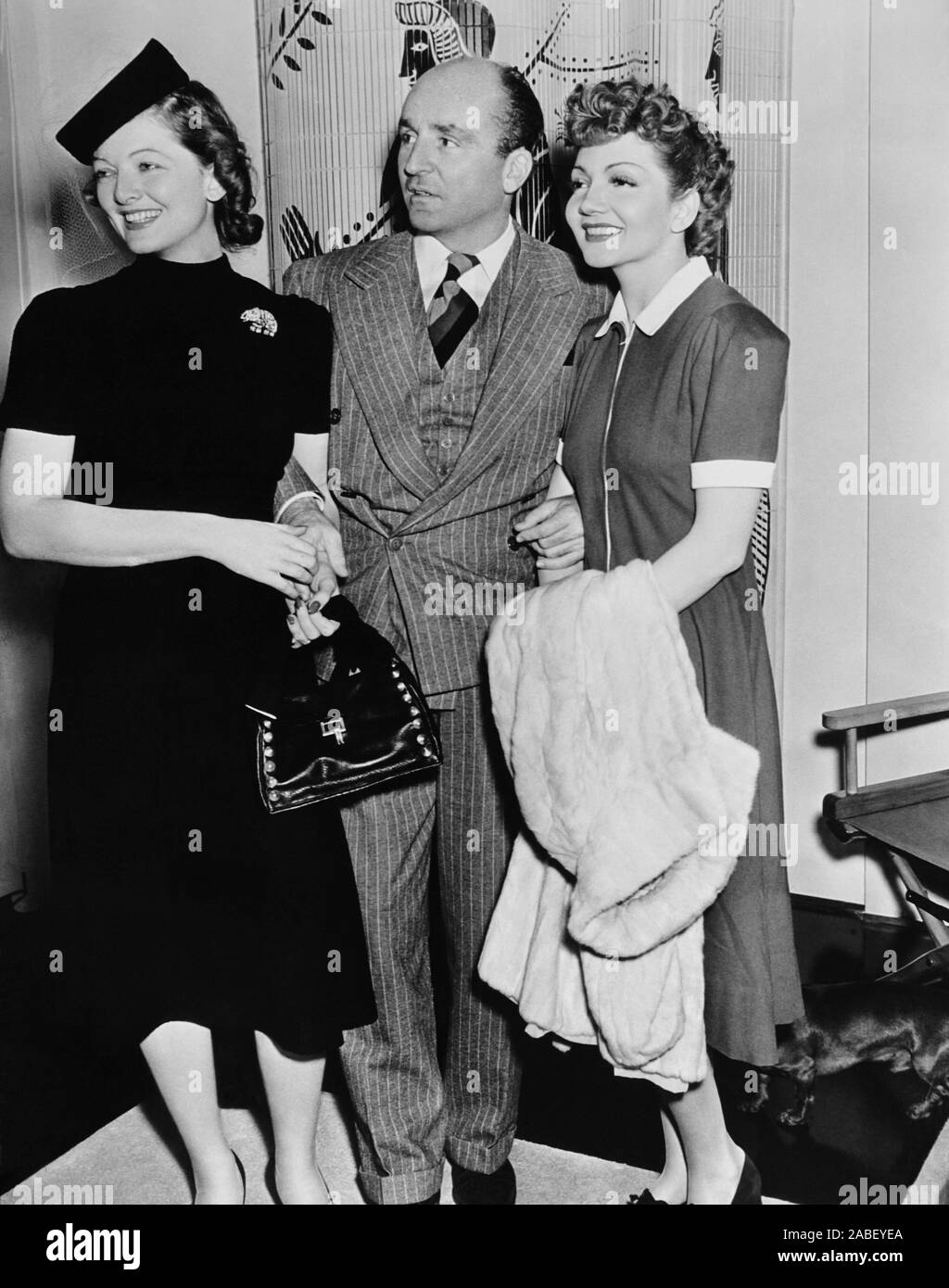 UNION PACIFIC, from left: Myrna Loy, producer Arthur Hornblow Jr ...