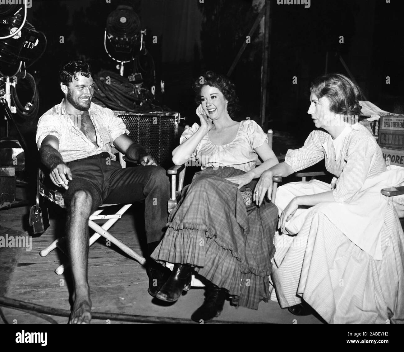 UNTAMED, from left, Richard Egan, Susan Hayward, Agnes Moorehead, on ...