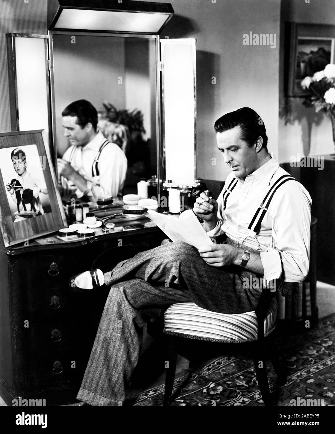 VARIETY GIRL, Ray Milland, in his dressing room (photo is of his son ...