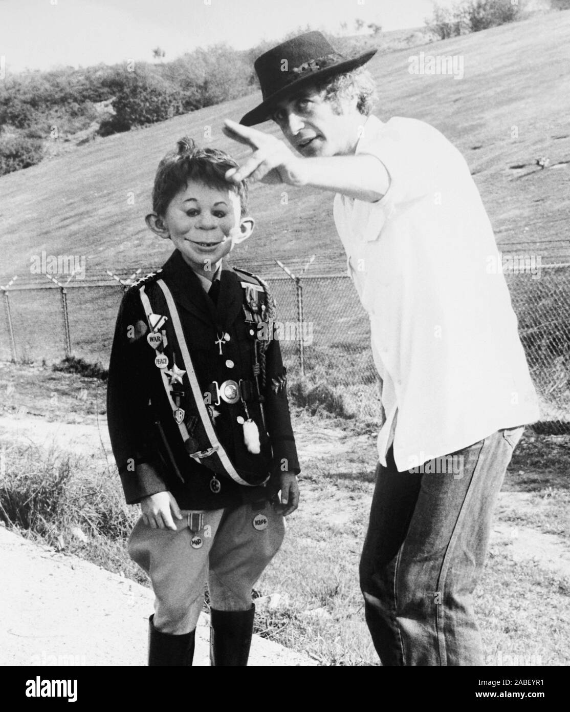 UP THE ACADEMY, director Robert Downey (right) with actor in Alfred E ...