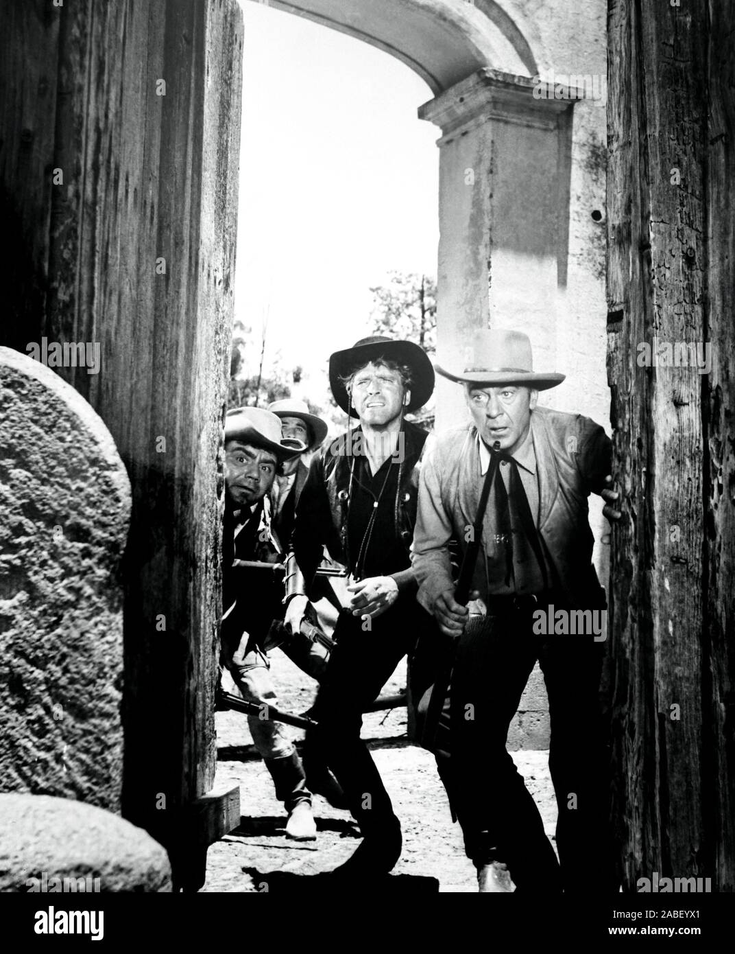 VERA CRUZ, from left, Ernest Borgnine, Charles Bronson, Burt Lancaster ...
