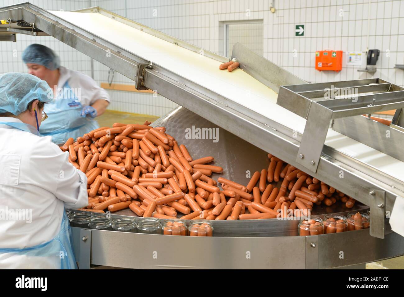 Meat processing plant assembly line hi-res stock photography and images ...