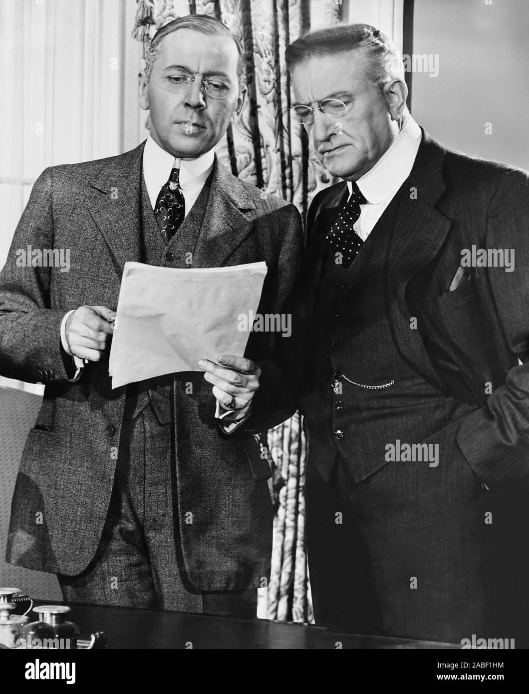 WILSON, from left: Alexander Knox as Woodrow Wilson, Francis X. Bushman ...