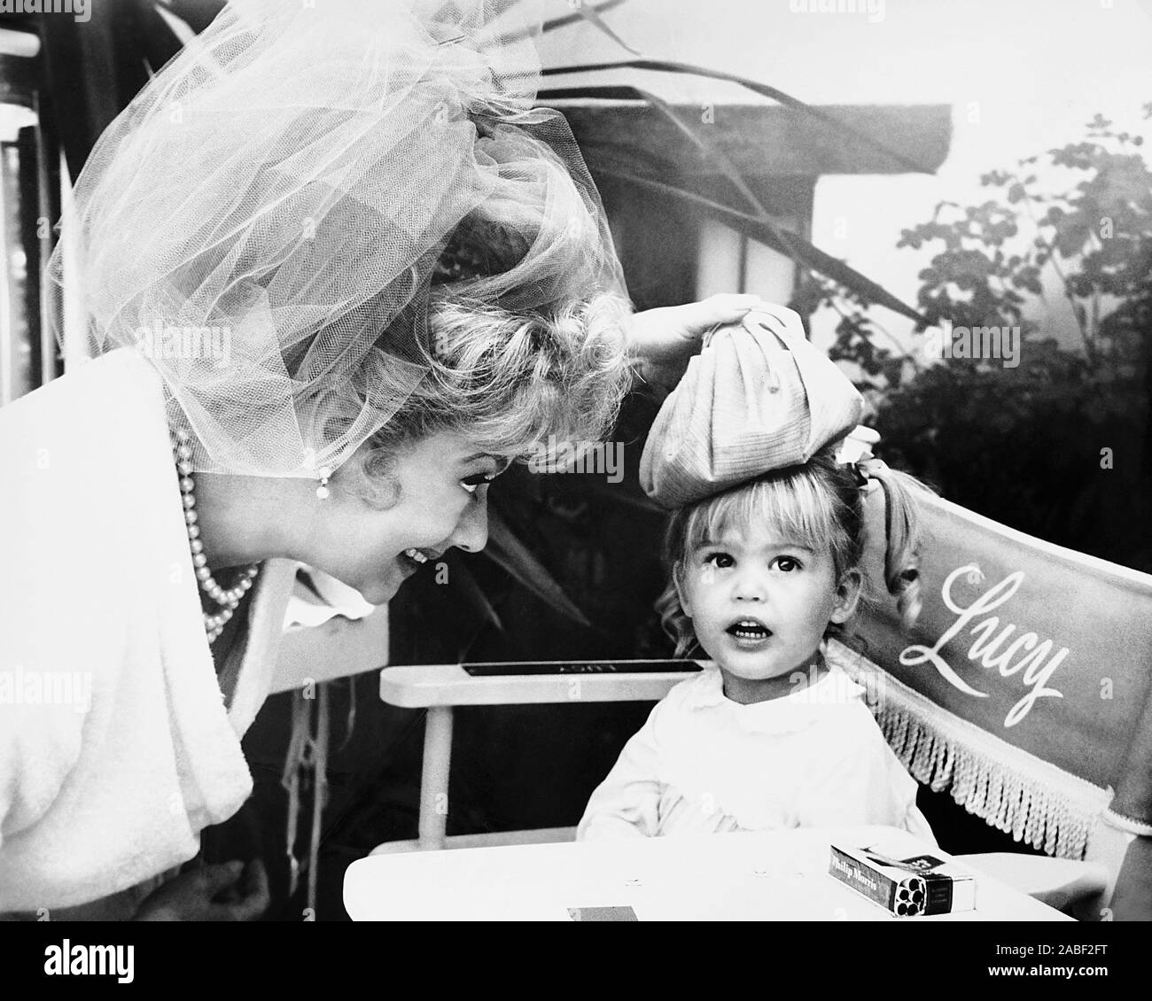 YOURS, MINE AND OURS, from left: Lucille Ball, Lynnell Atkins on set ...