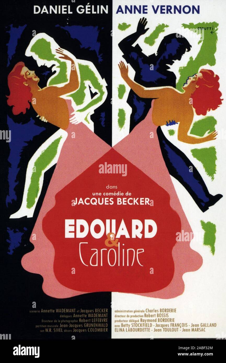 EDOUARD AND CAROLINE, (aka EDWARD ET CAROLINE), French poster, 1951 ...