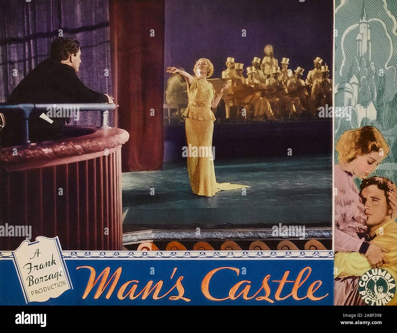 MAN'S CASTLE, Spencer Tracy, Glenda Farrell, lobby card, 1933 Stock ...