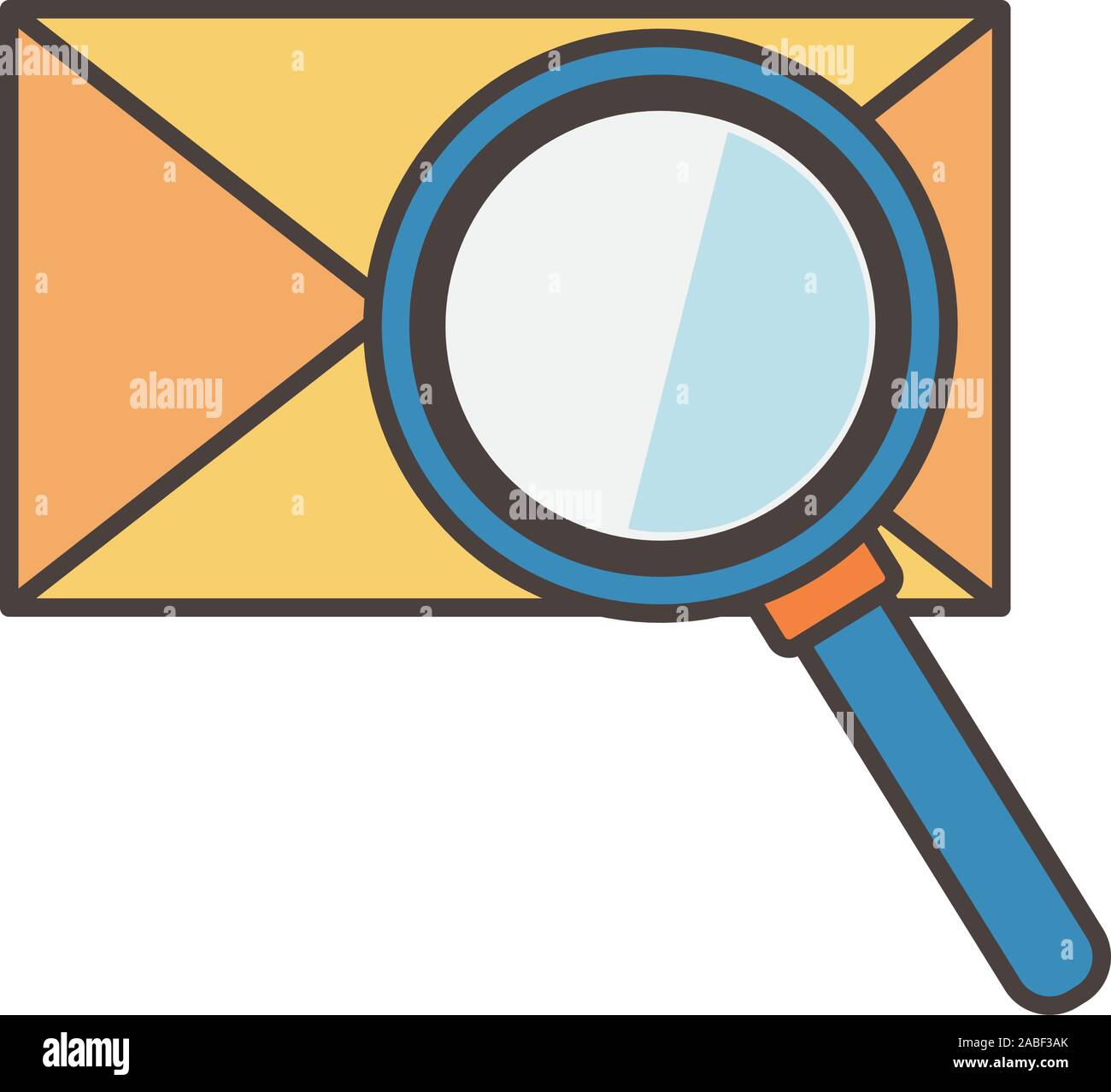 email message analysis social media icon vector illustration Stock ...