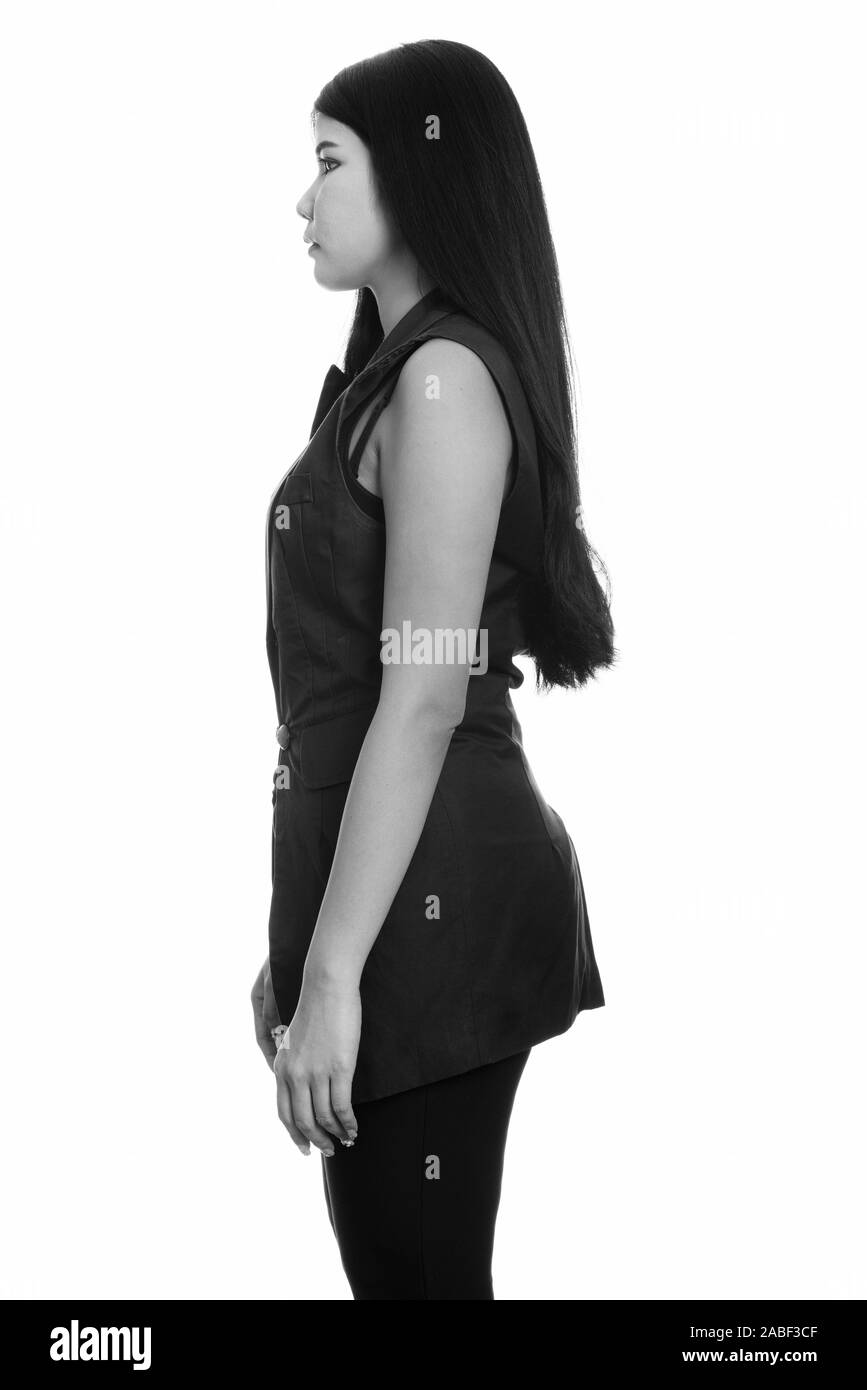 View asian woman in Black and White Stock Photos & Images - Alamy