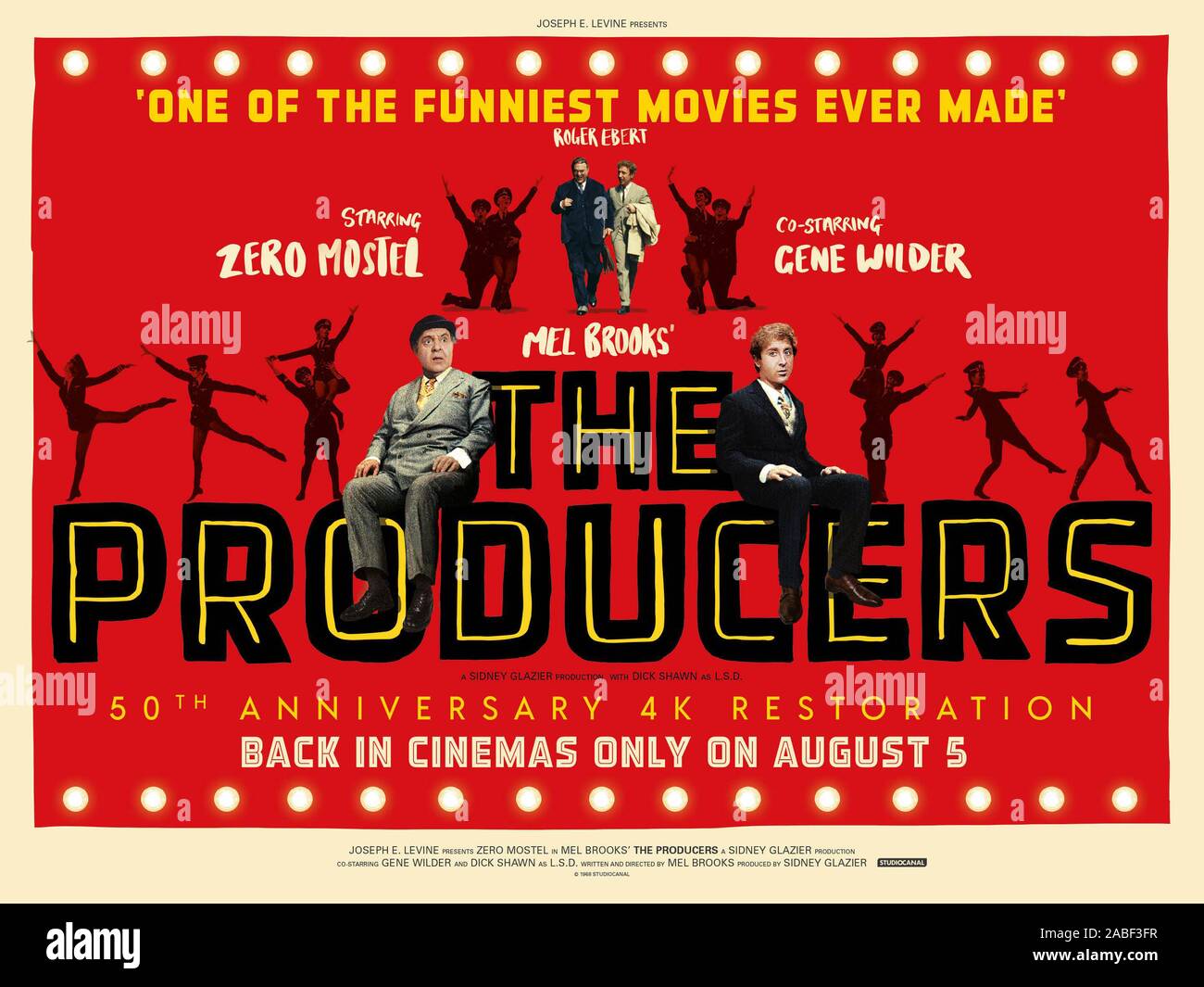 THE PRODUCERS, British poster for 2018 re-release, bottom from left ...
