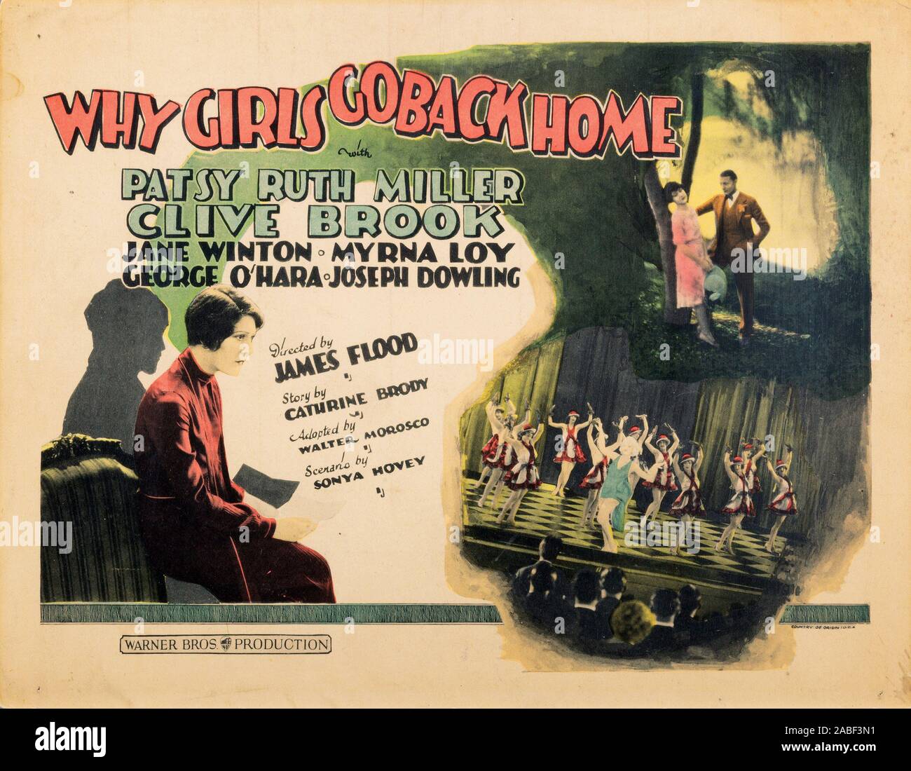 WHY GIRLS GO BACK HOME, US lobbycard, Patsy Ruth Miller, 1926 Stock ...