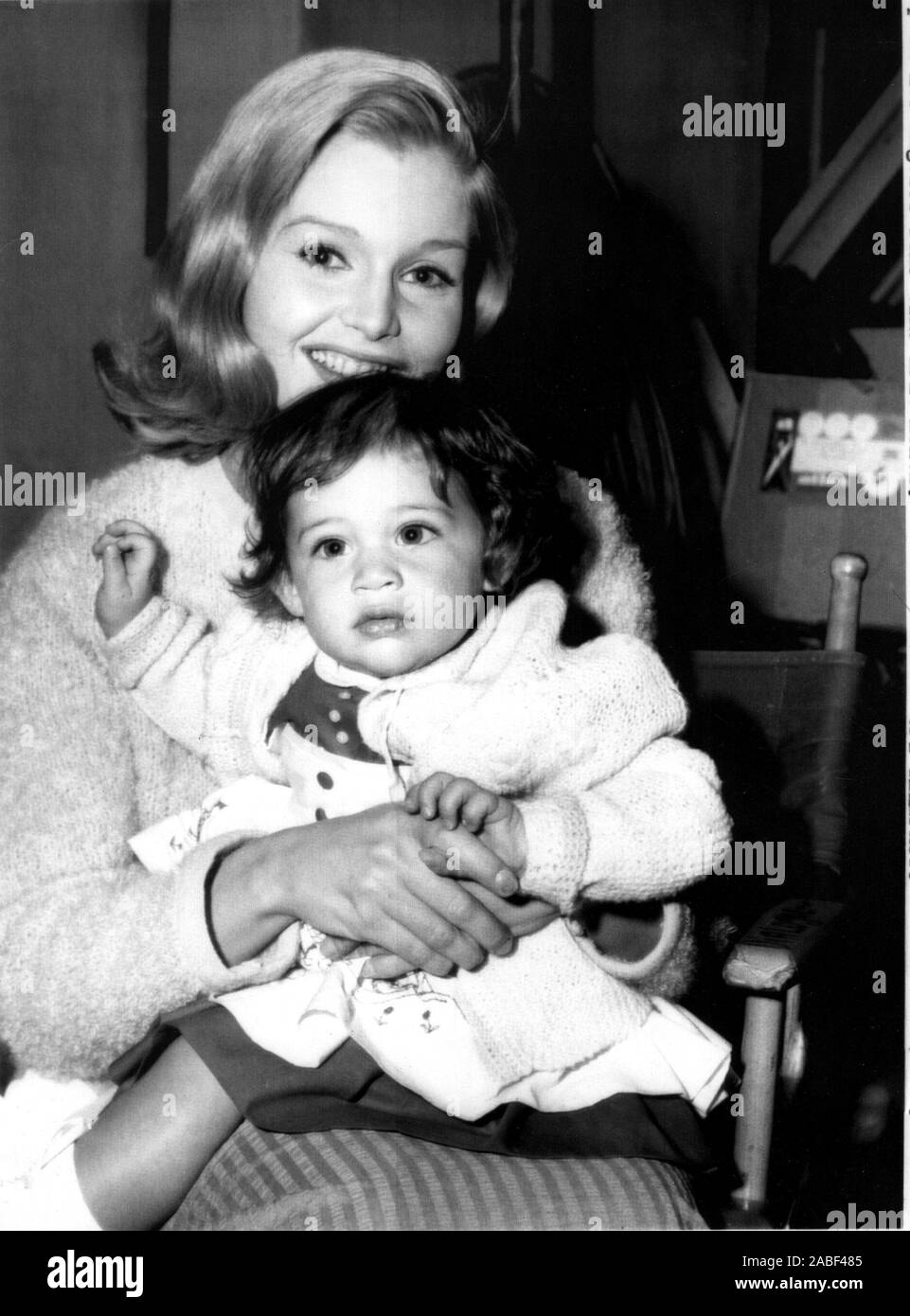 Carol Lynley with her daughter Jill Selsman on the set of UNDER THE YUM ...