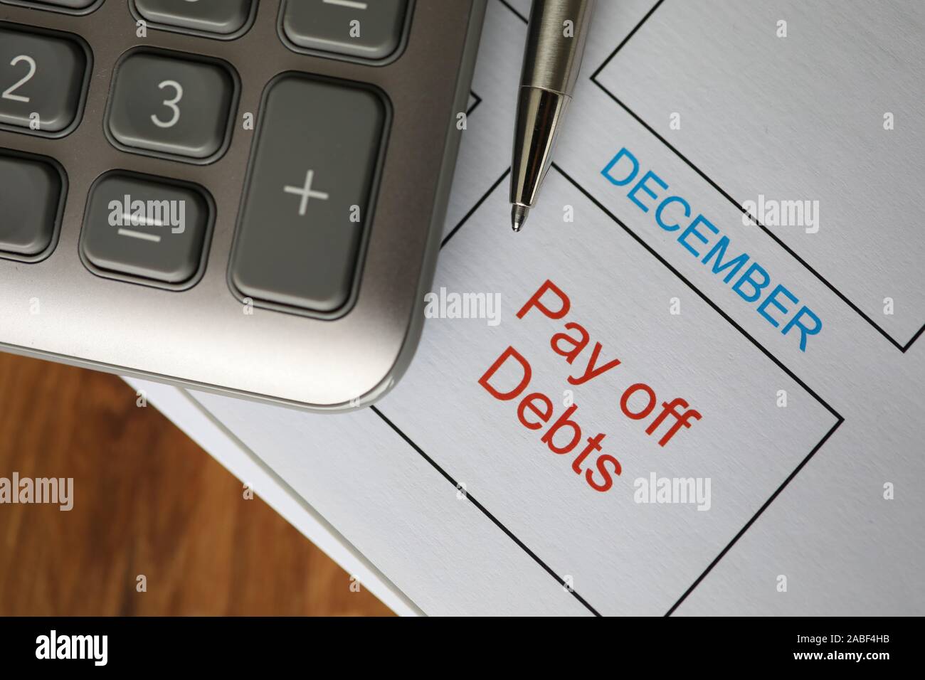 Biz planning of paying dues Stock Photo - Alamy