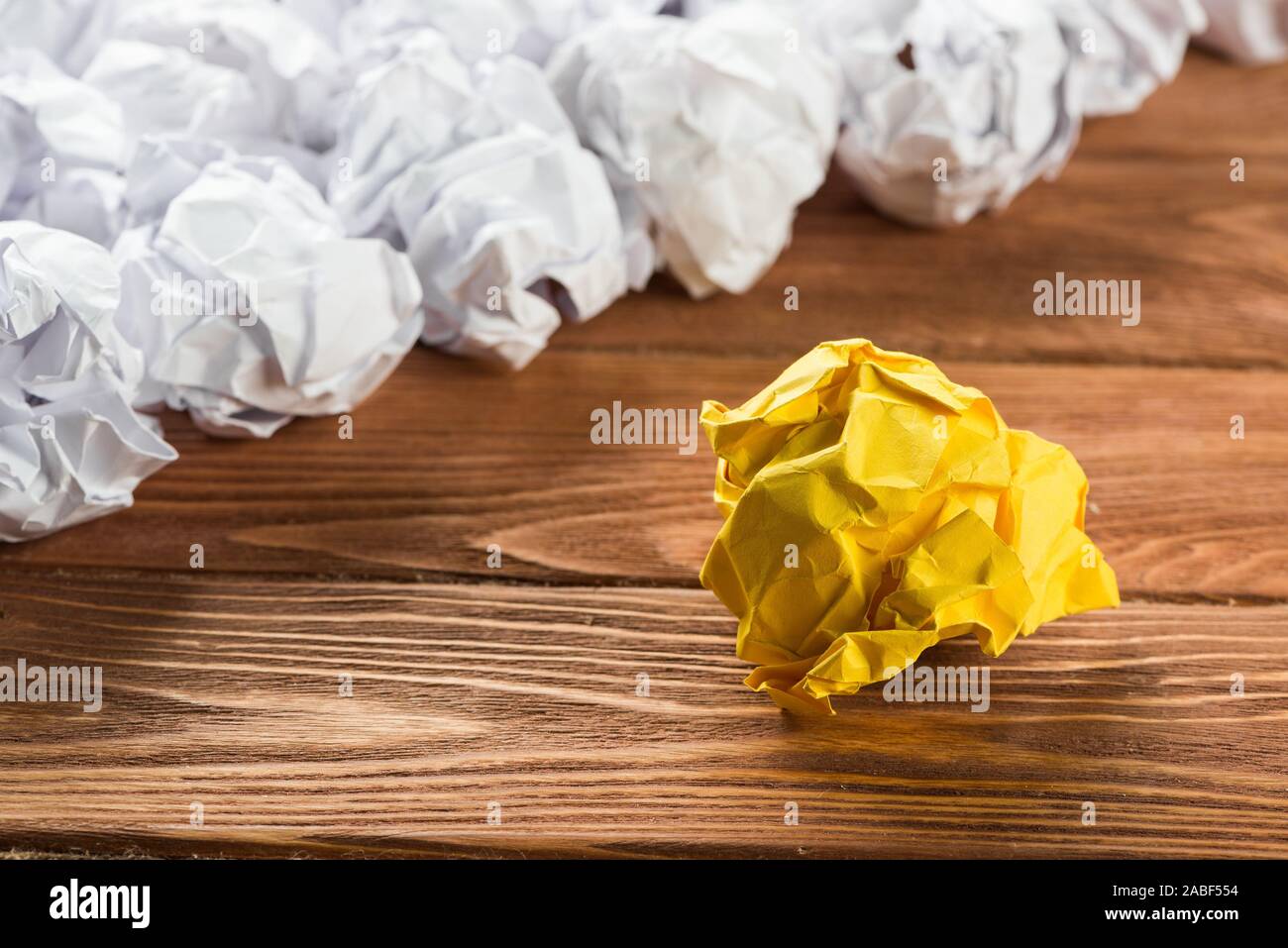 Concept of creativity and inspiration presented by many white ...