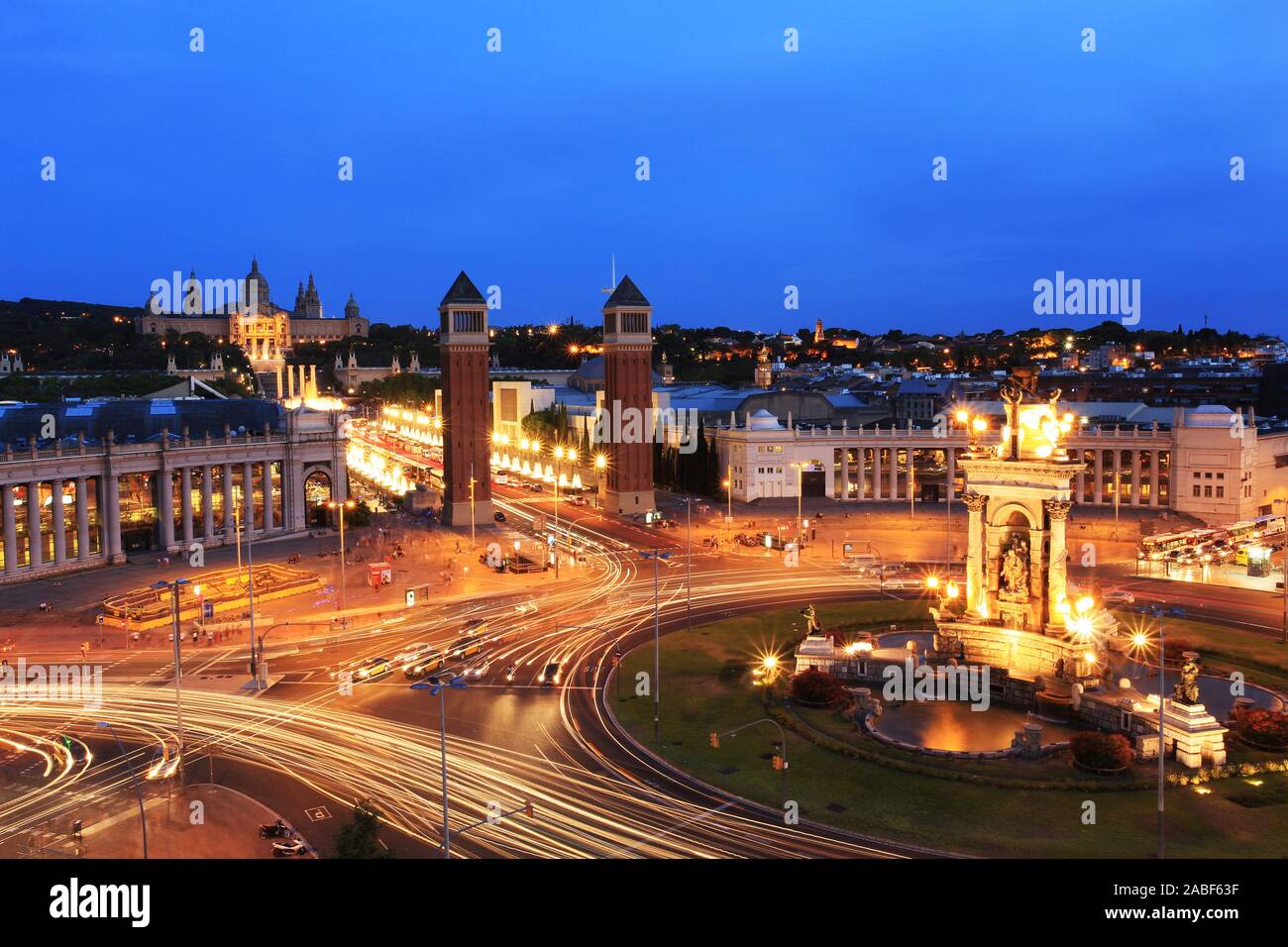 Aerial view illuminated plaza hi-res stock photography and images - Alamy