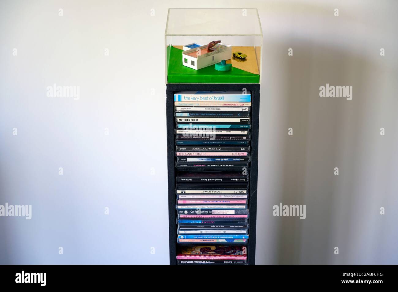 Compact Disc tower Stock Photo - Alamy