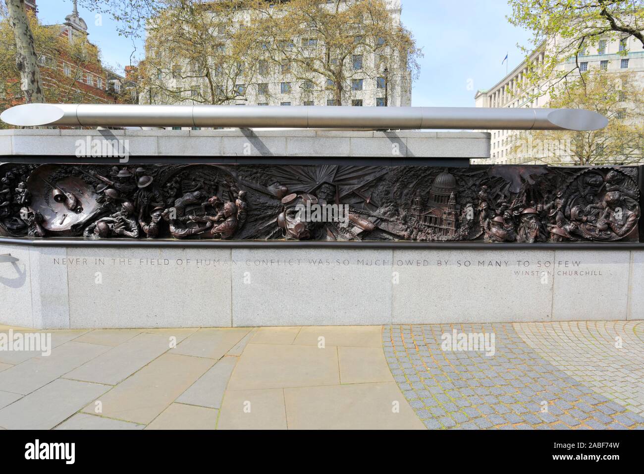 The Battle of Britain Monument, Victoria Embankment, River Thames, City ...