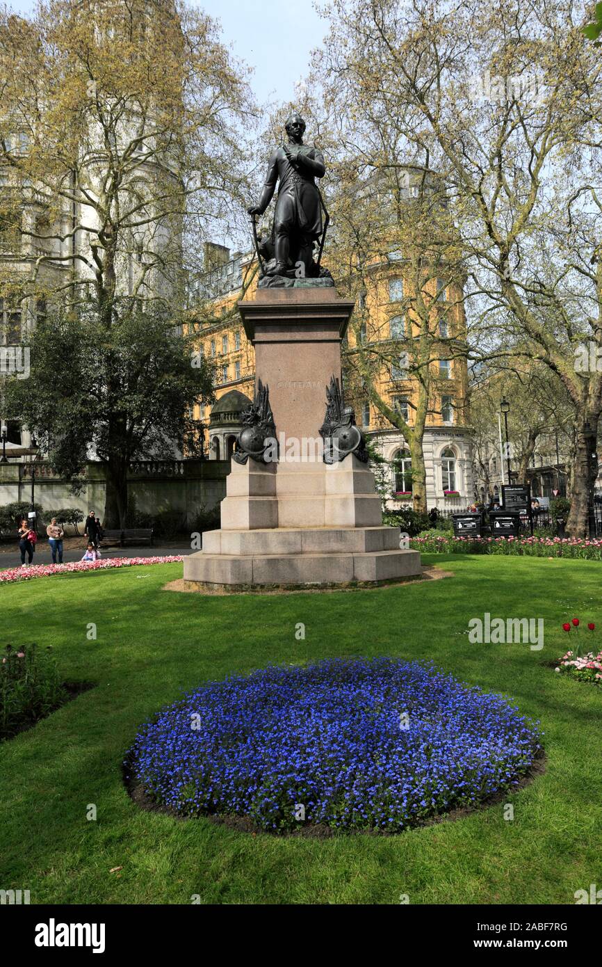 Statue of General Sir James Outram, Victoria Embankment Gardens, City ...