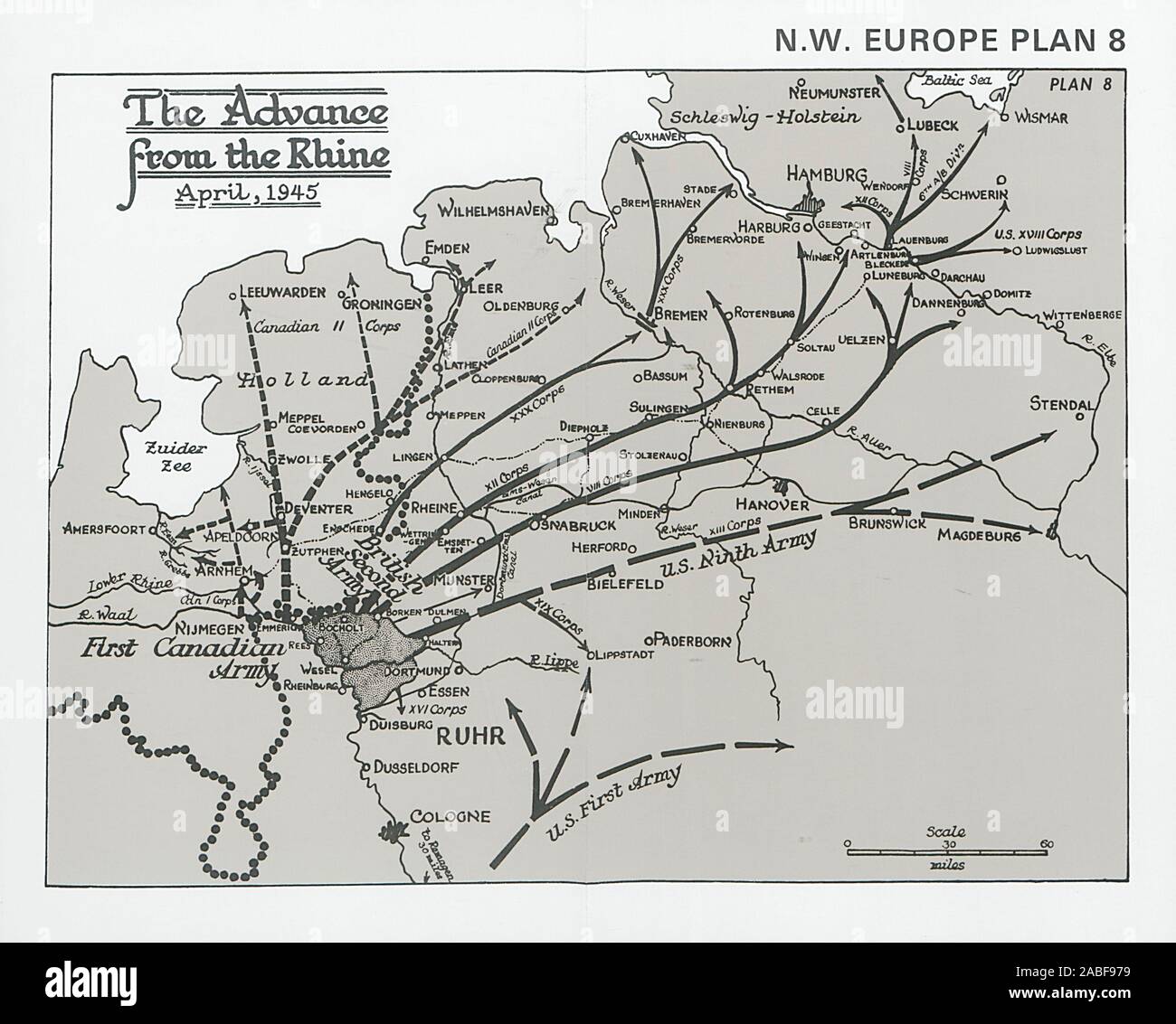 Map germany 1945 hi-res stock photography and images - Alamy