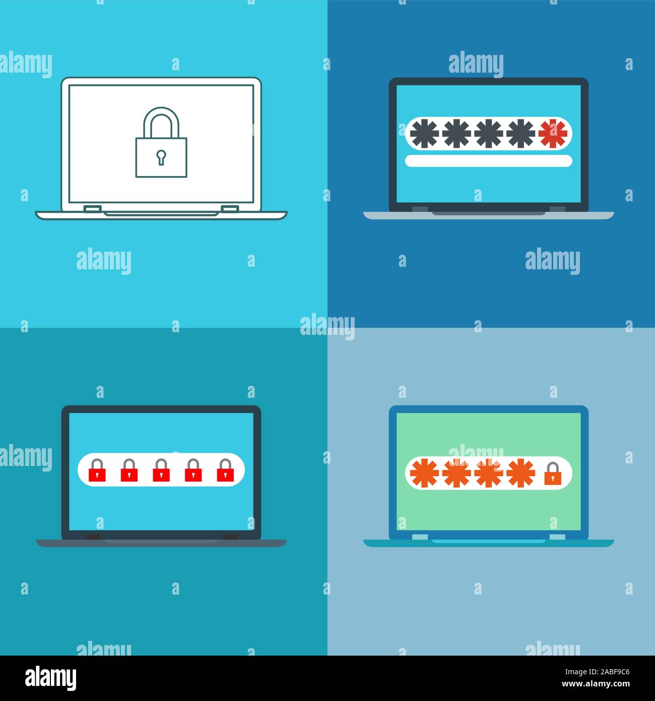 Password computer note Stock Vector Images - Alamy