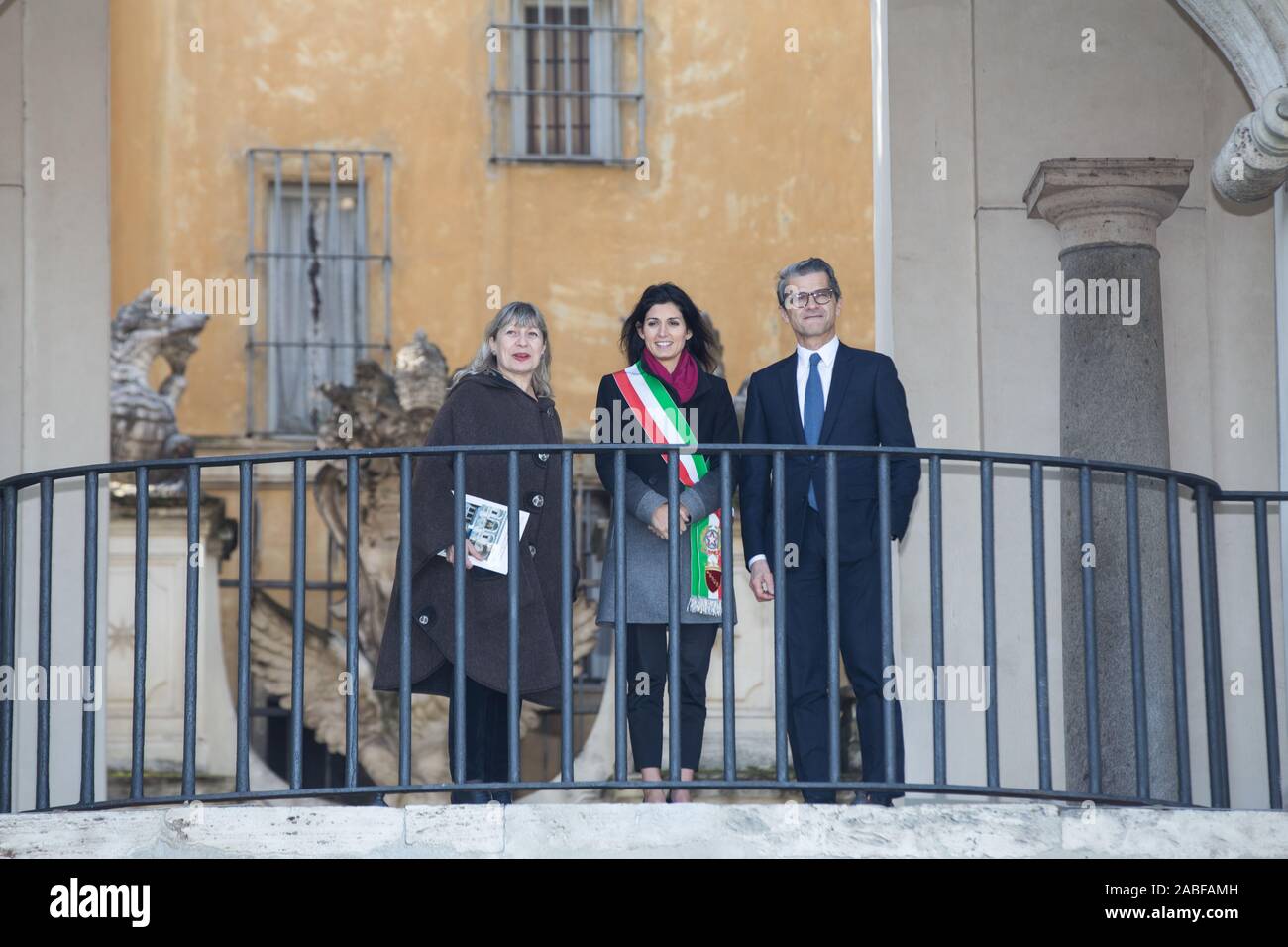 Virginia Raggi, Serge Brunschwig and Maria Vittoria Marini Clarelli ...