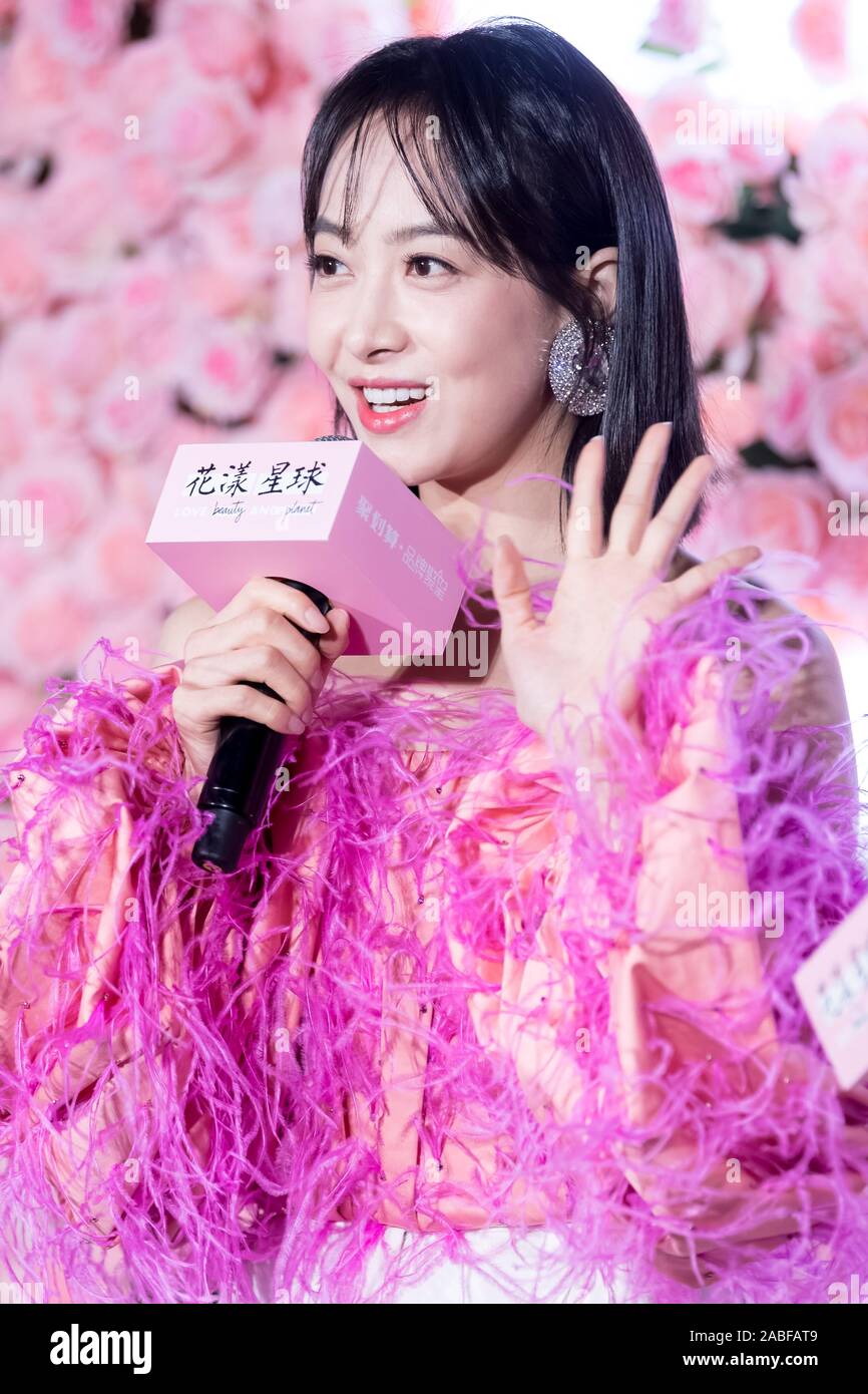 Chinese singer and actress Victoria Song or Song Qian attends Beauty ...