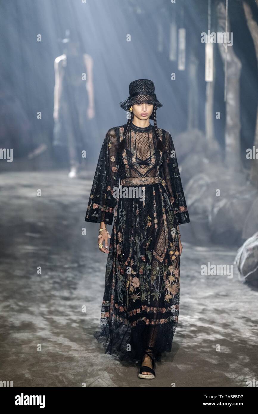 Models wearing newly released Dior clothes walk the runway for Dior ...