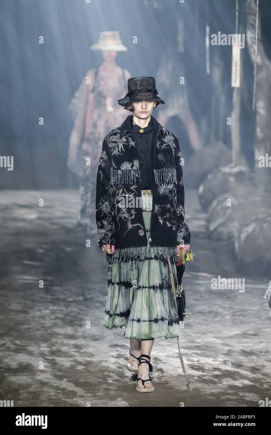 Models wearing newly released Dior clothes walk the runway for Dior ...