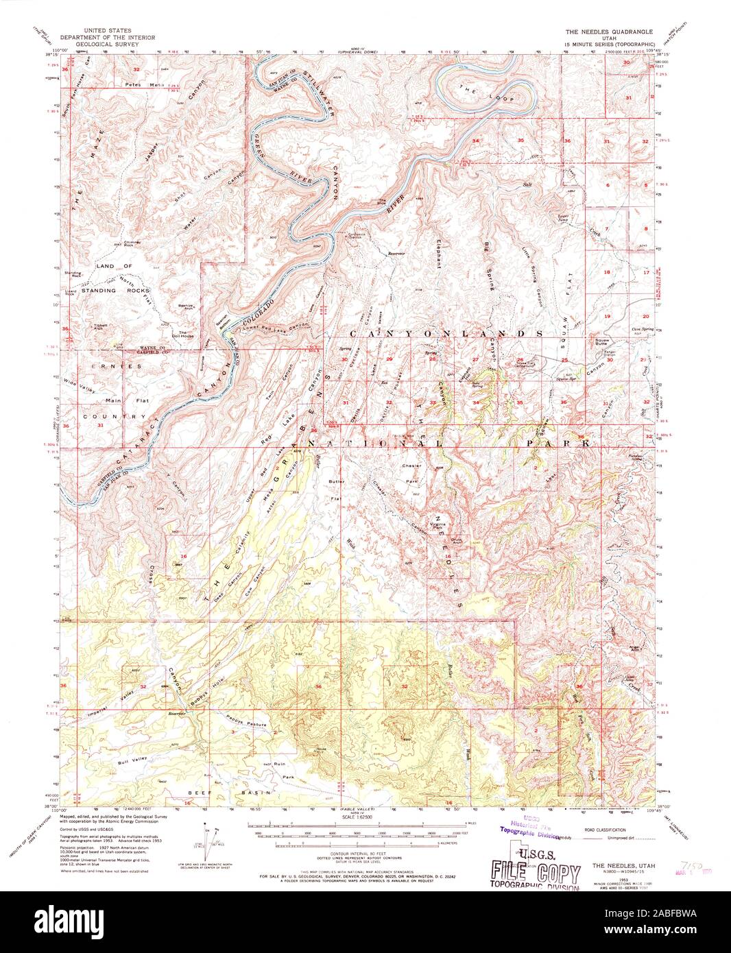 Map of the needles Cut Out Stock Images & Pictures - Alamy