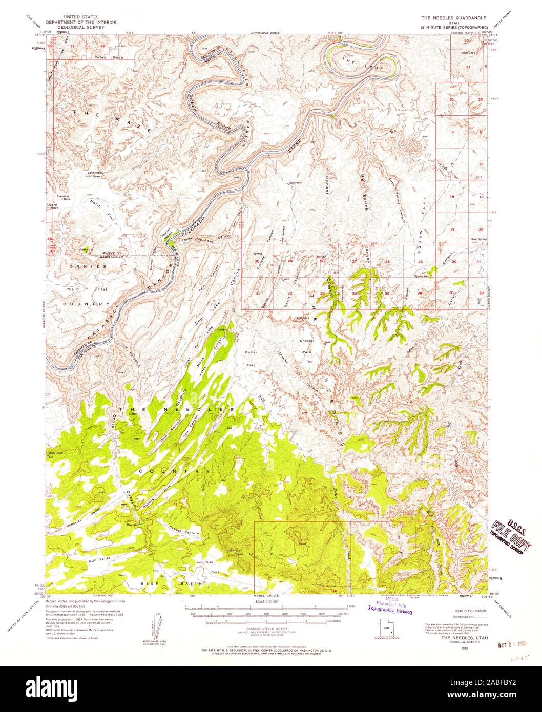 Map of the needles Cut Out Stock Images & Pictures - Alamy