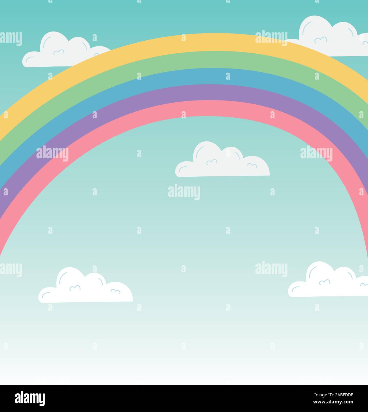 Rainbow and clouds design, Weather climate time report meteorology sky ...