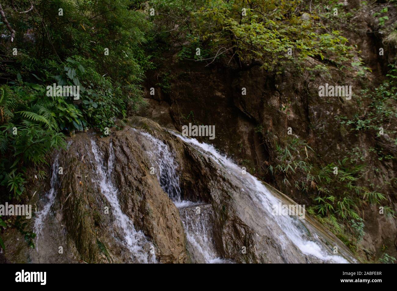 Small waterfall under the famous neer garh Waterfall, Rishikesh ...
