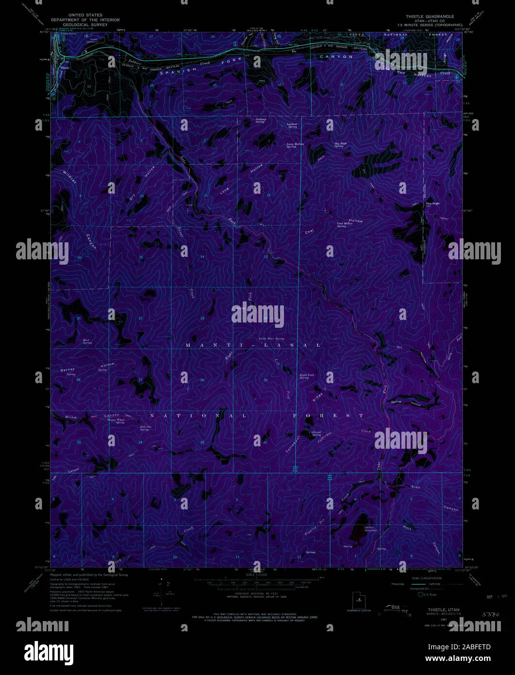 UT Thistle 252377 1967 24000 Inverted Restoration Stock Photo - Alamy