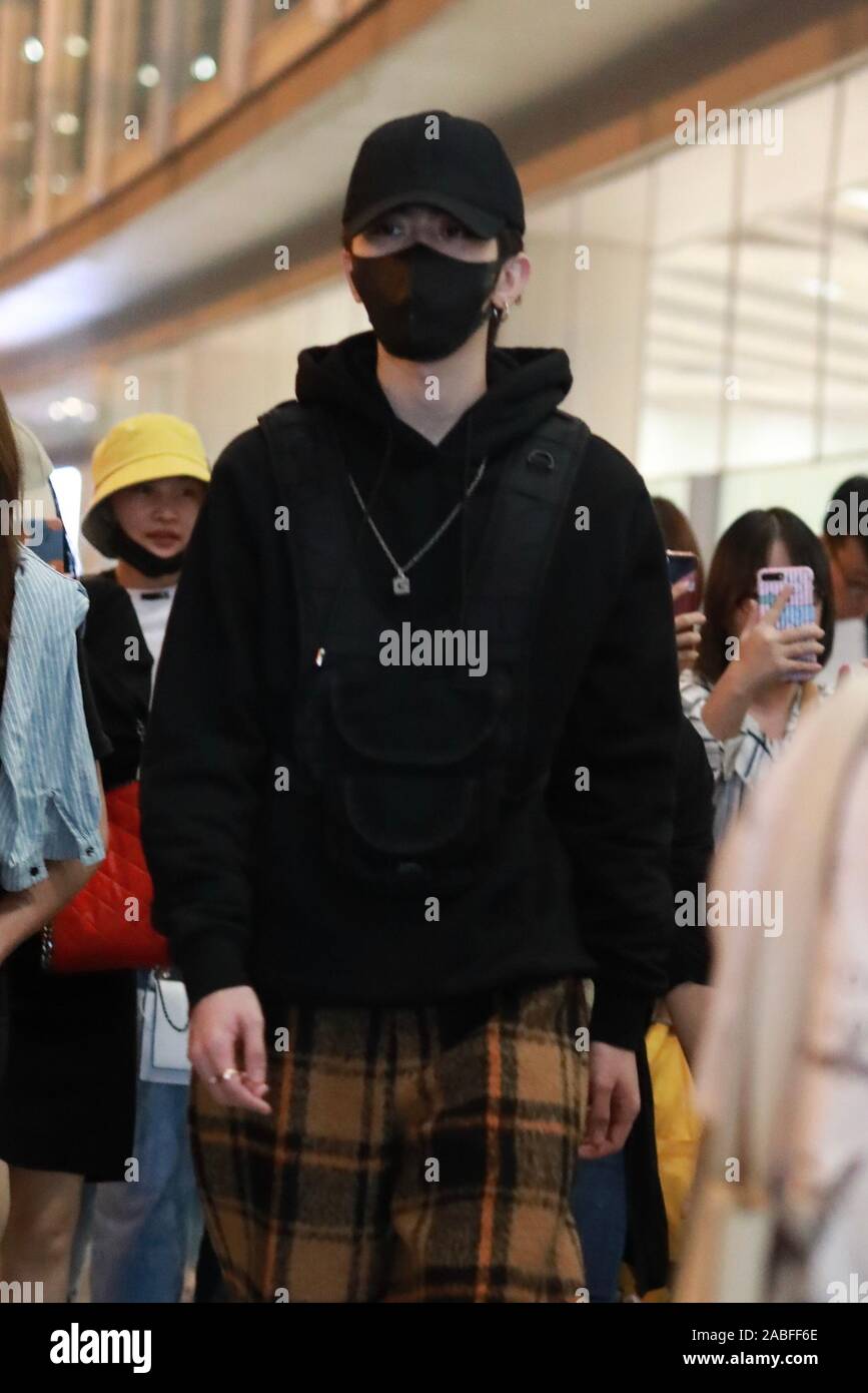 Chinese singer and rapper Cai Xukun arrives at a Beijing airport after ...