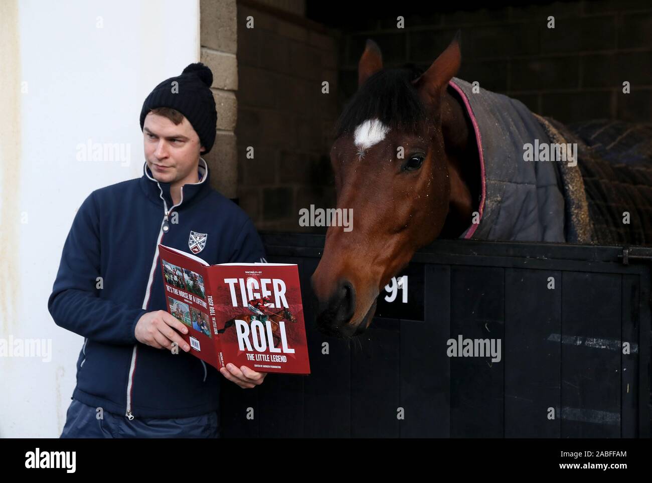 Leon Carroll of The Racing Post with two time Grand National winner ...