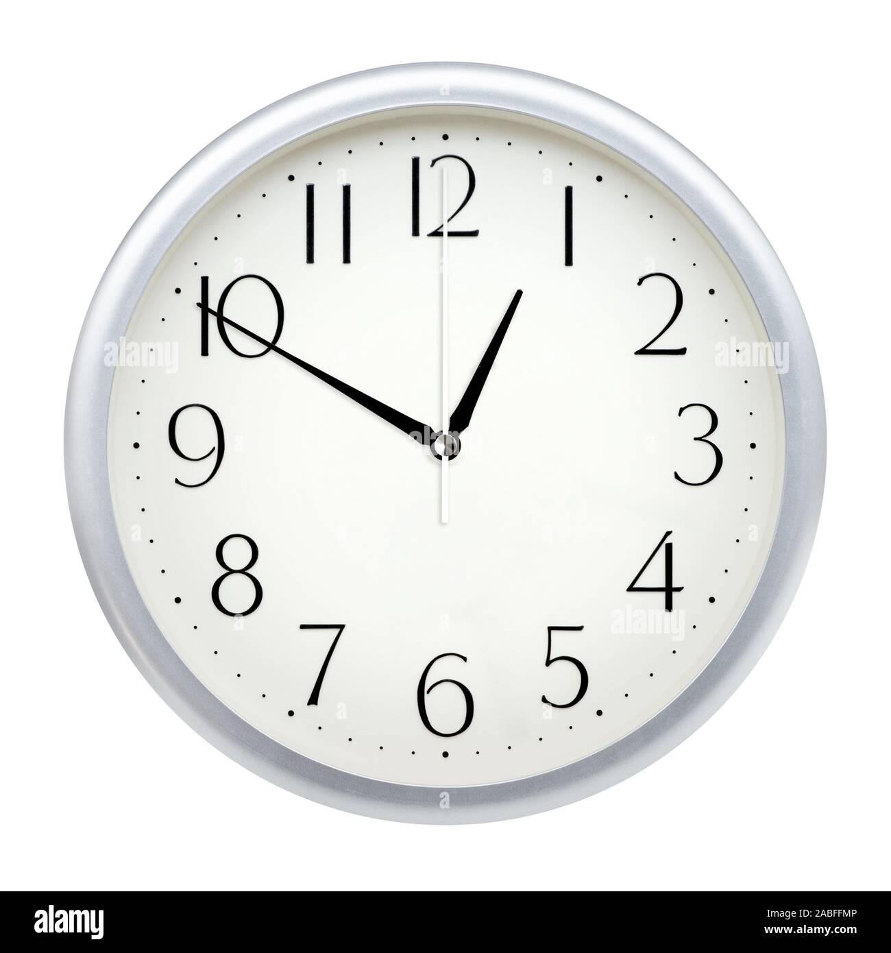 Analog wall clock isolated on white background Stock Photo - Alamy