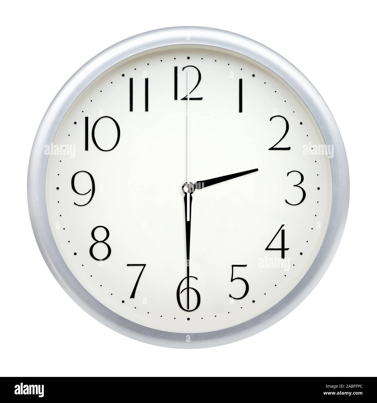 Clock six thirty not illustration Cut Out Stock Images & Pictures - Alamy