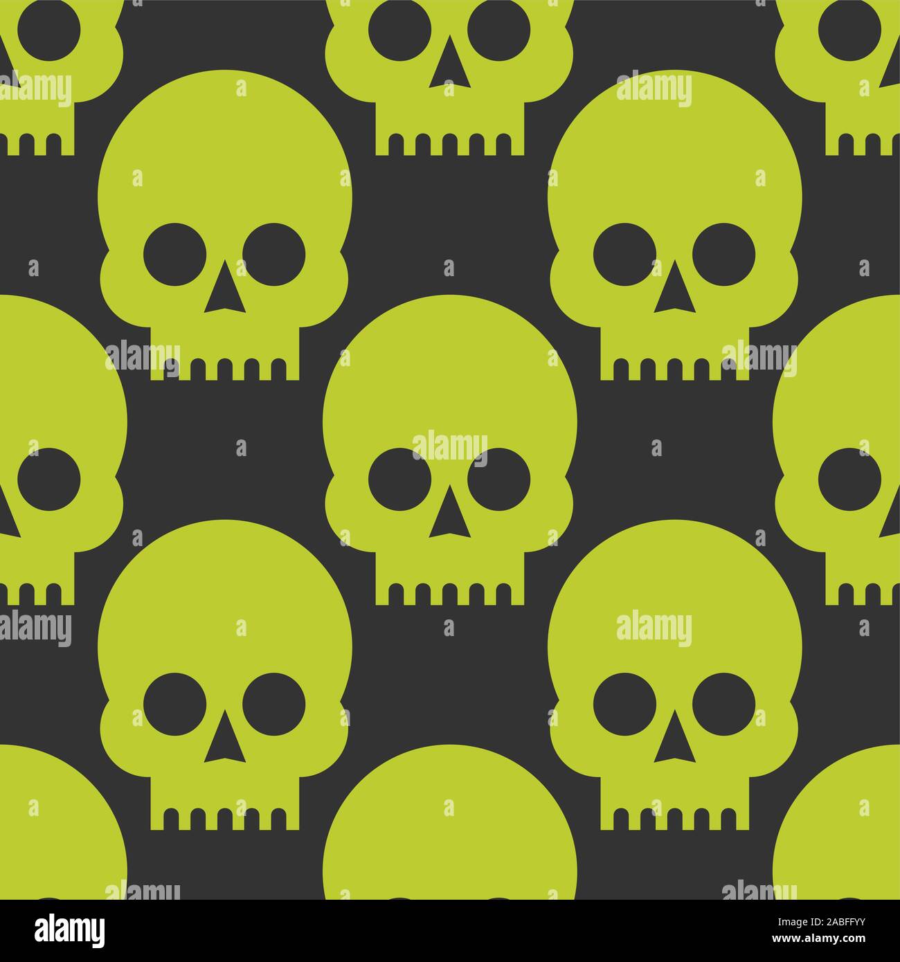White skull seamless pattern Stock Vector Images - Alamy