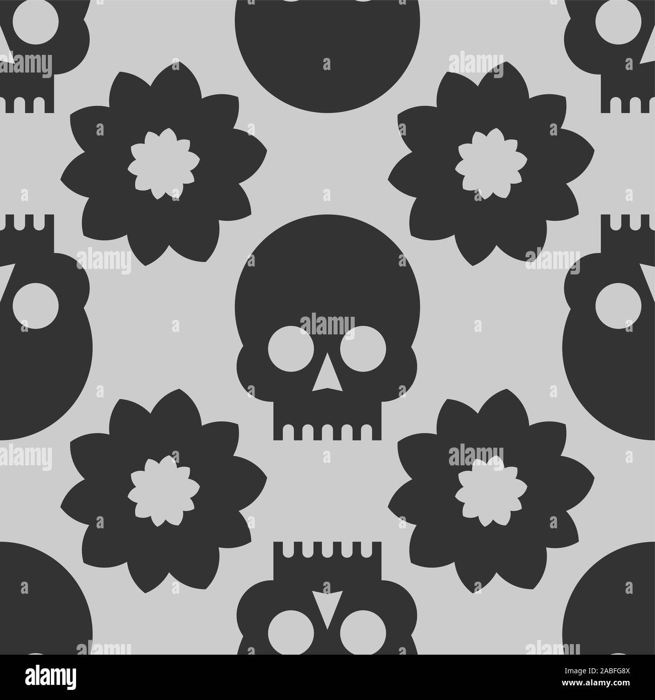 Skulls seamless pattern Stock Vector Image & Art - Alamy