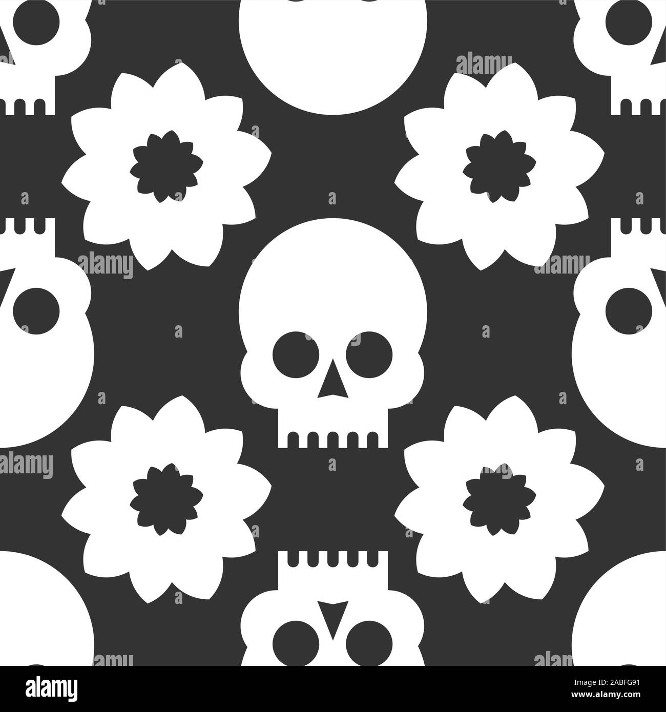 Skulls seamless pattern Stock Vector Image & Art - Alamy
