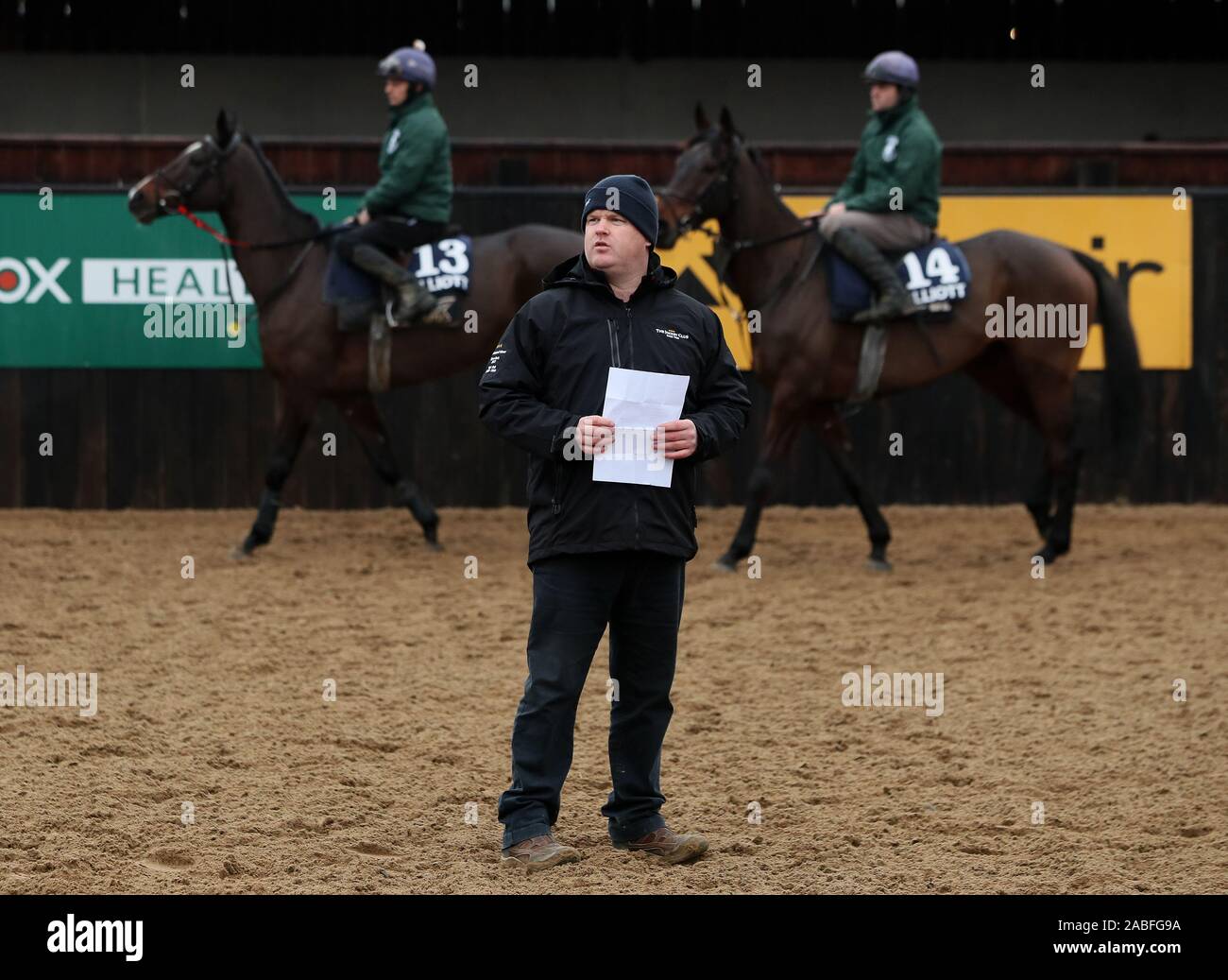 Trainer Gordon Elliott during the stable visit to Gordon Elliott's yard ...