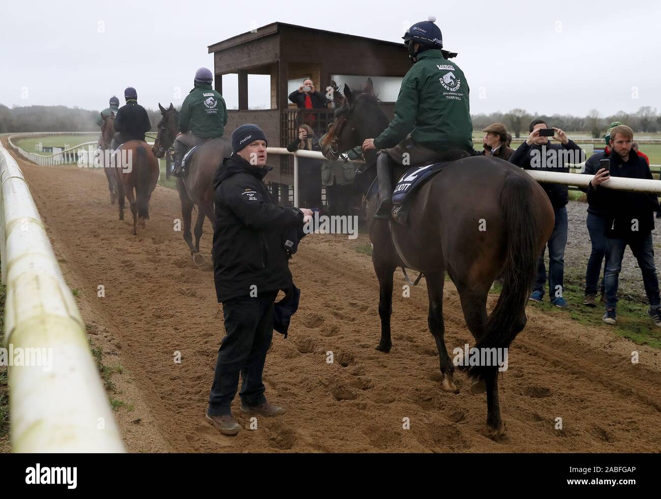 Trainer Gordon Elliott during the stable visit to Gordon Elliott's yard ...