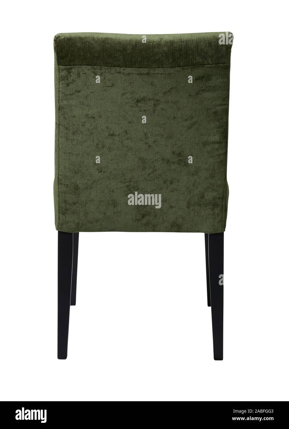 Close up Soft arm chair back side,rear side isolated on white ...